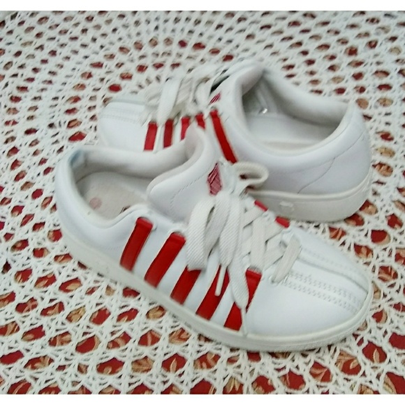 K-Swiss | Shoes | K Swiss Womens Classic Luxury Red White Stripes ...